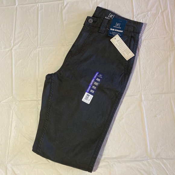 George | Pants | George Slim Straight Stretch Dark Gray Pants | Poshmark